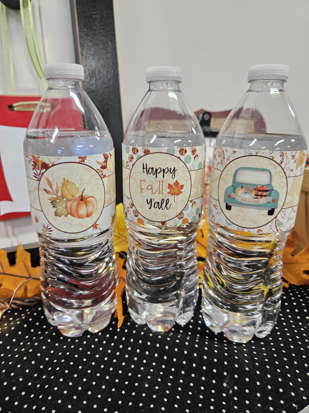 Fall Water Bottle Labels, Drink Labels, Printable Water Bottle Labels ...