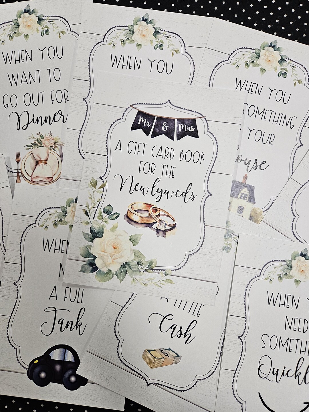 Gift Card Book for Weddings, BYO Printable Gift Card Book, Bridal ...