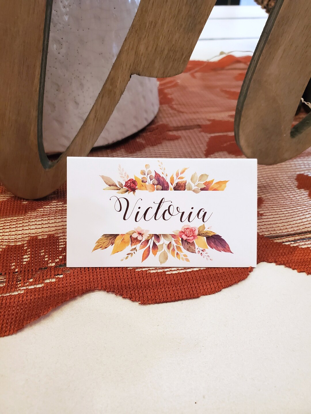 Thanksgiving Place Cards, Place Setting Cards for Thanksgiving ...