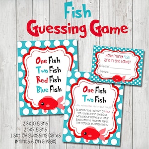 Fish Guessing How Many Game, One Fish Two Fish Guessing Game, Read ...