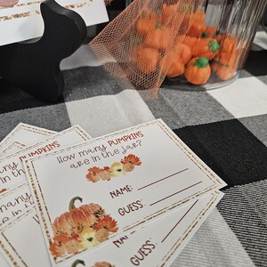 How Many Pumpkins Are in the Jar, Candy Guessing Game, Fall Candy ...