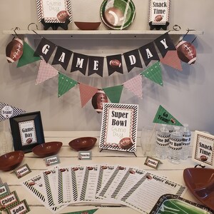 Football Game Day Bundle Pack, Football Printables, the Big Game ...
