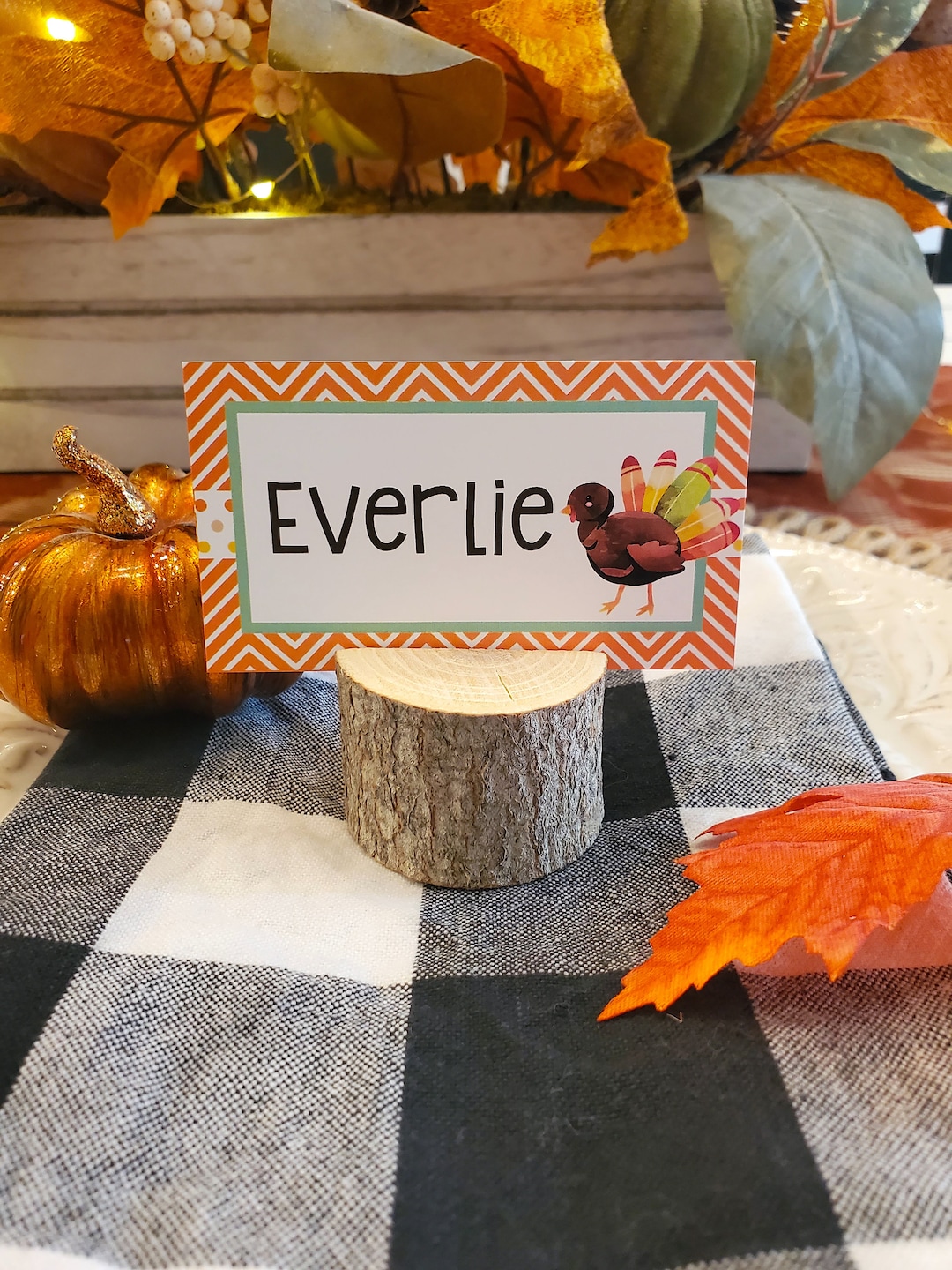 Place Setting Name Cards, Thanksgiving Dinner Place Cards, Thanksgiving ...