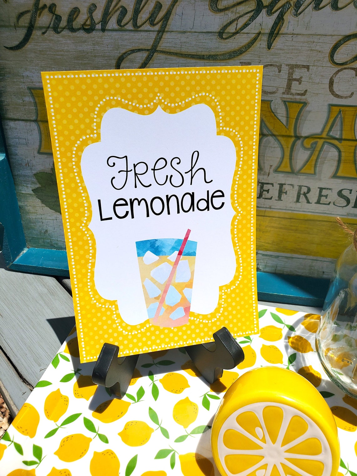 Fresh Lemonade Printable Signs-Lemonade Stand-Lemonade | Etsy