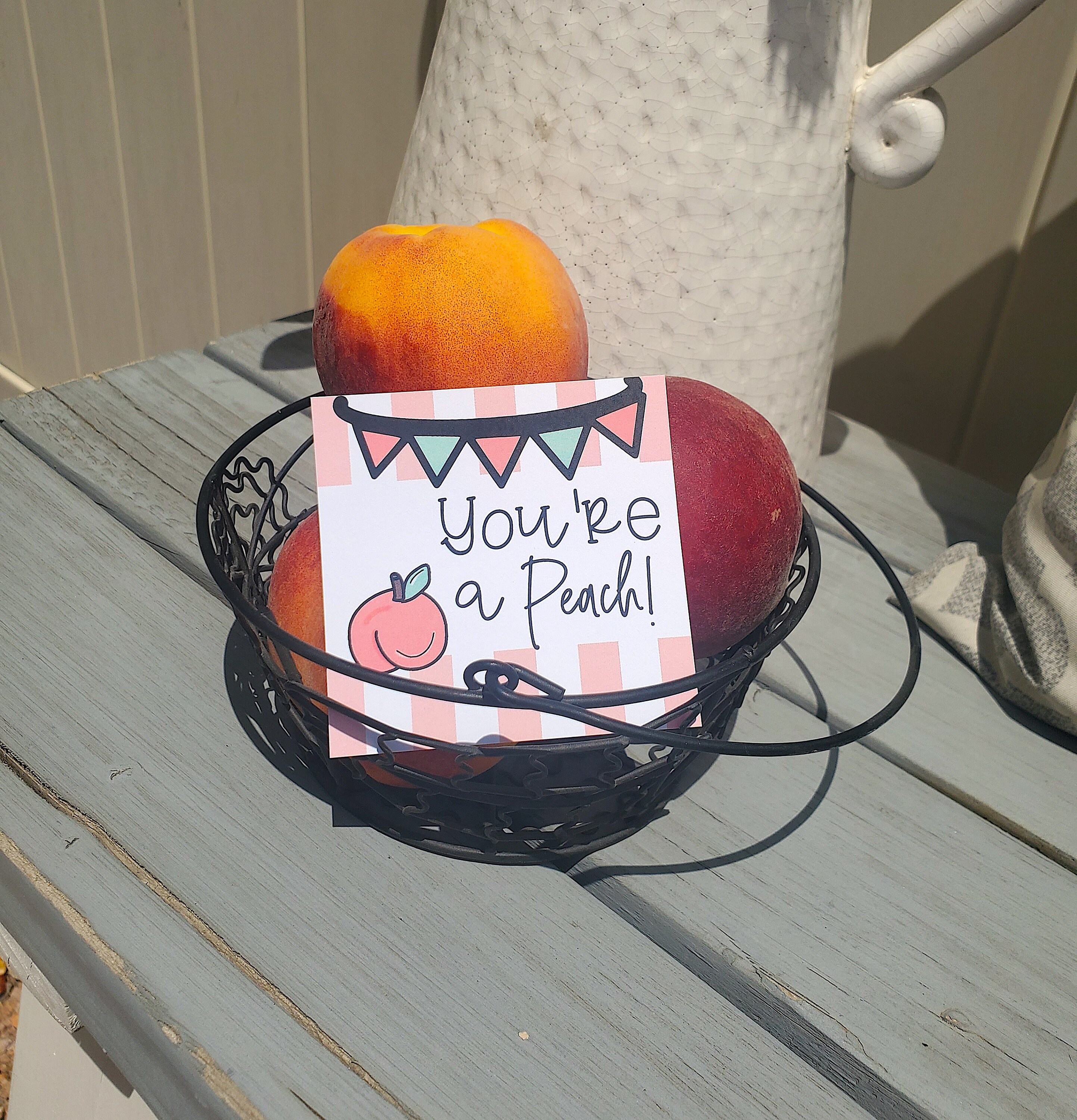 You're a Peach printable gift tag-Peaches-Digital | Etsy