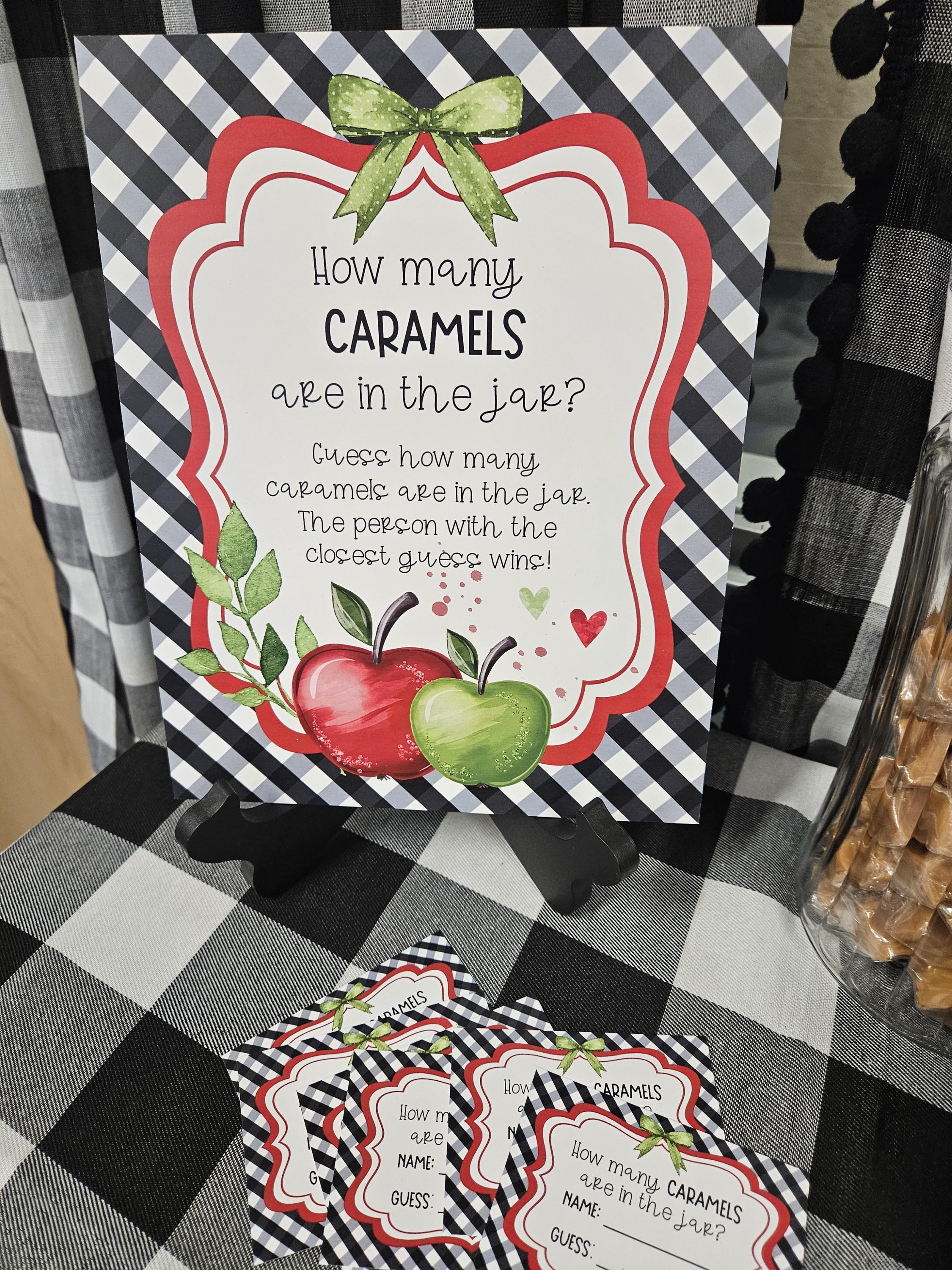 Fall Caramels Candy Guessing Game, Fall Games, Caramel Candy Game ...