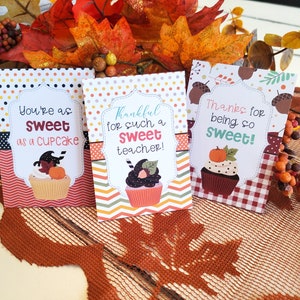 Fall Teacher Gift Tags, Sweet Teacher Tags, Thanksgiving Gift Tags ...
