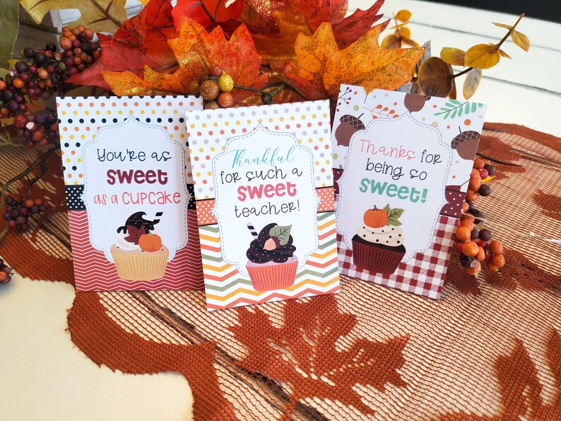 Fall Teacher Gift Tags Sweet Teacher Tags Thanksgiving Gift - Etsy