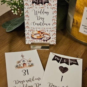 Wedding Countdown, Mini Wedding Countdown, Bridal Shower Gift, Bridal ...