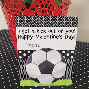 Printable Soccer Valentine's Day Cards, Valentines Day Cards for Boys ...