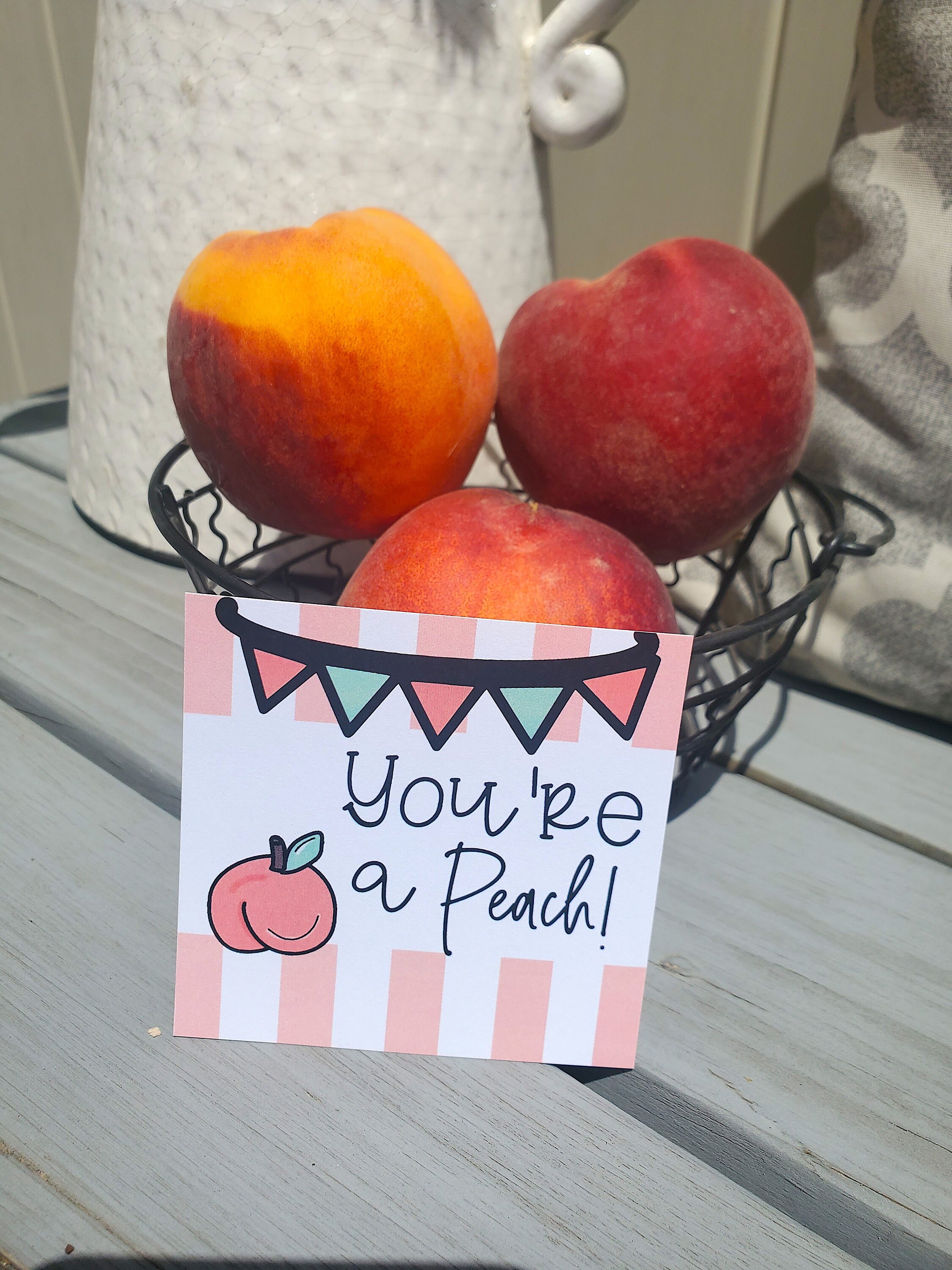 You're a Peach Printable Gift Tag-peaches-digital - Etsy