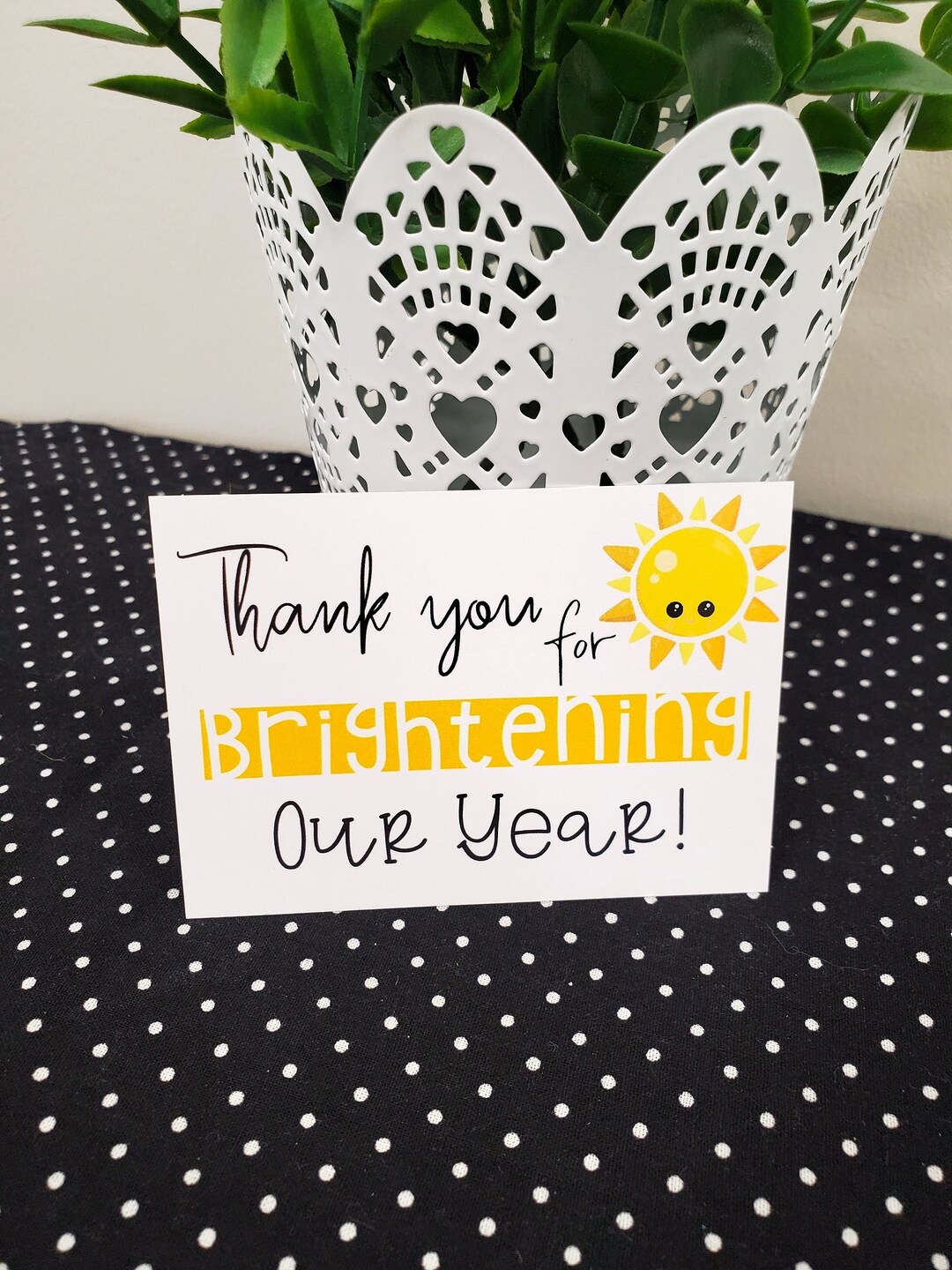 Thank You for Brightening Our Year Teacher Gift Tags-end of School Year ...