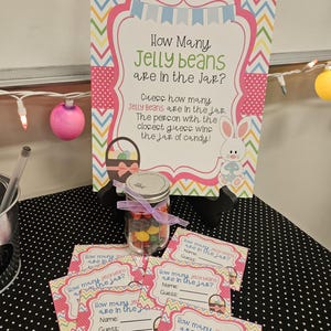 Guess How Many Jelly Beans Are in the Jar, Easter Guessing Game, Easter ...