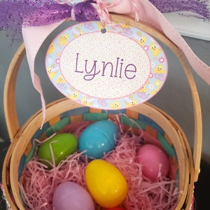 Editable Easter Egg Name Tags for Easter Baskets, Easter Basket Name ...