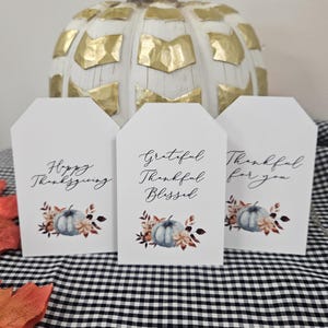 Rustic Pumpkin Thanksgiving Gift Tags, Printable Thanksgiving Gift Tags ...