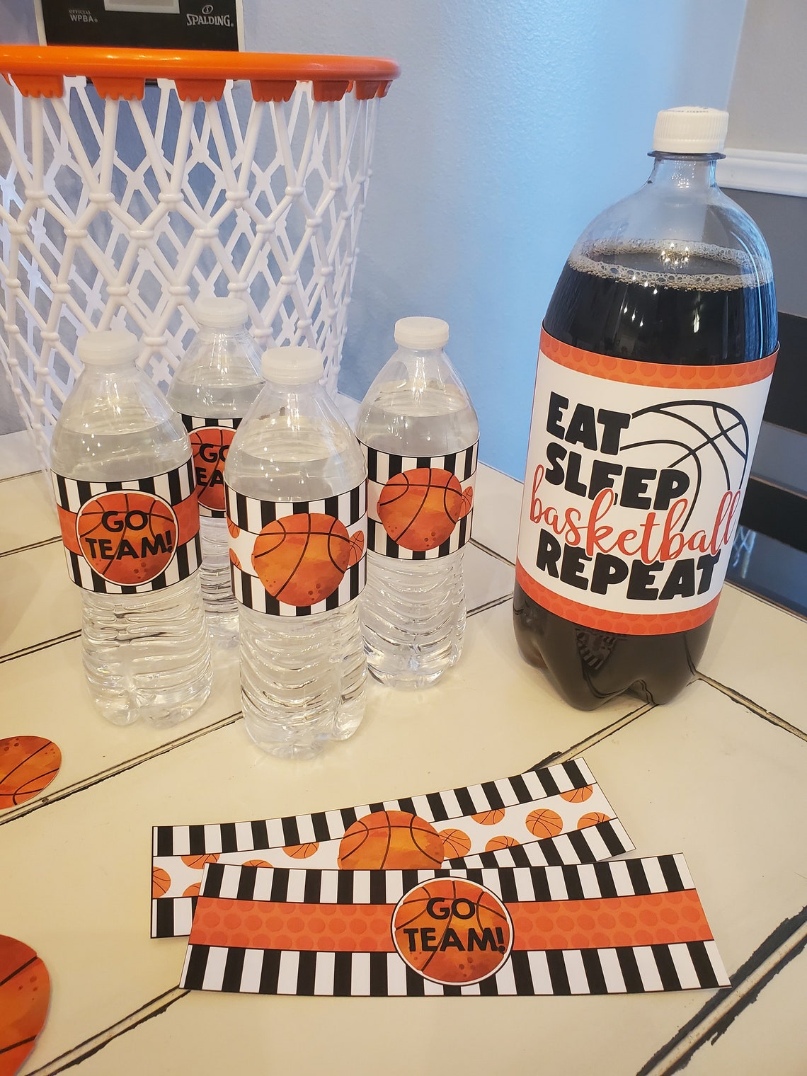 Basketball Drink Labels Printable Water Bottle Labels | Etsy