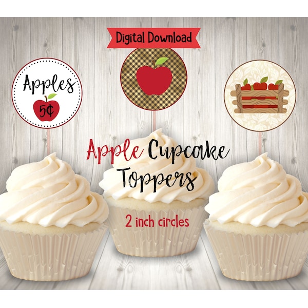 Apple Cupcake Topper - Etsy