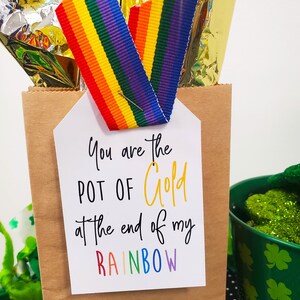 You Are the Pot of Gold at the End of My Rainbow Gift Tags, St. Patrick ...