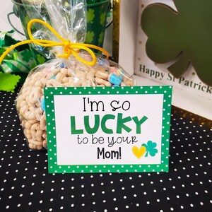 Lucky to Be Your Mom Tags, St. Patrick's Day Gift Tag, St. Patrick's ...