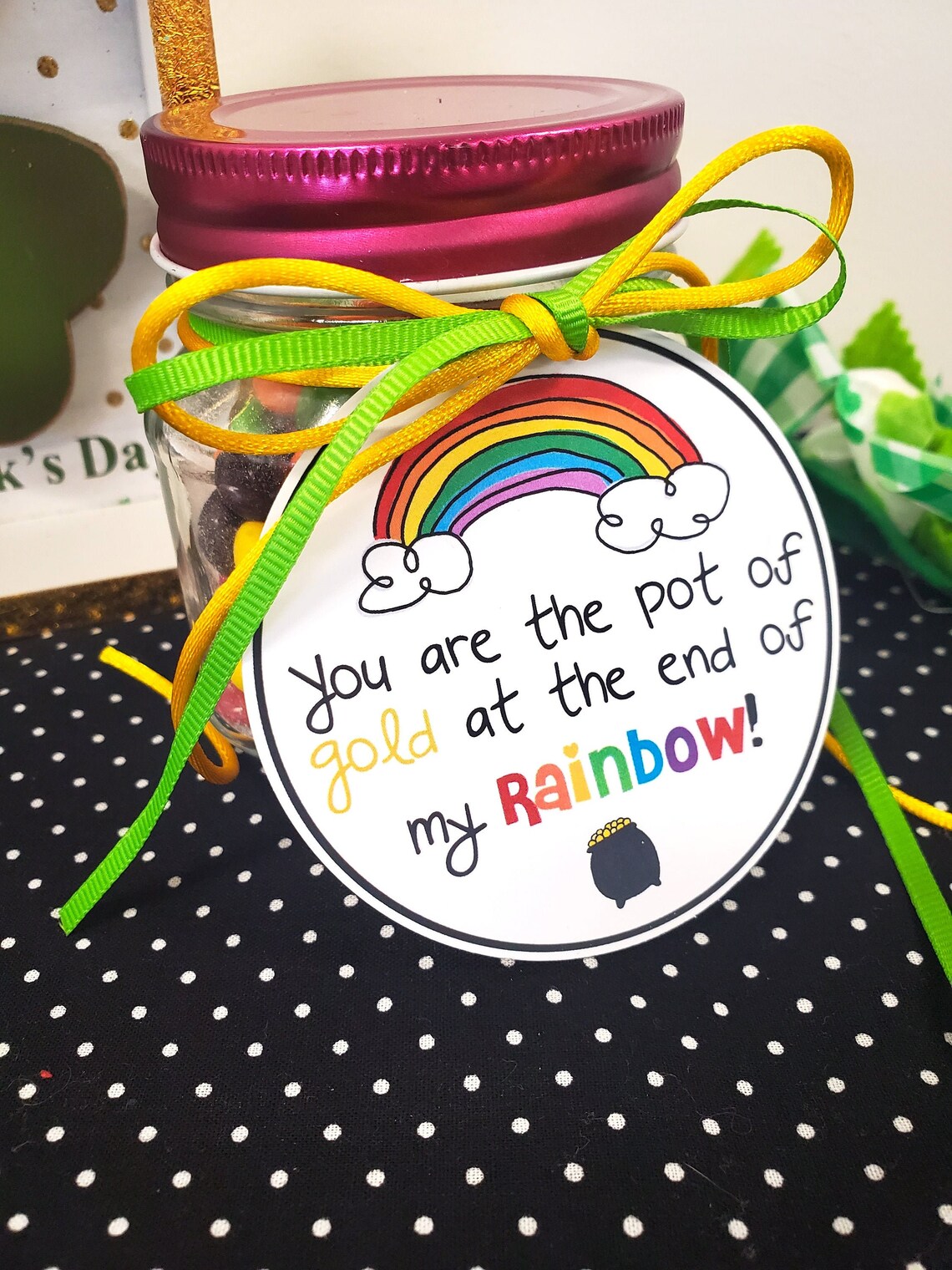 You Are the Pot of Gold at the End of My Rainbow Gift Tag, St. Patrick ...