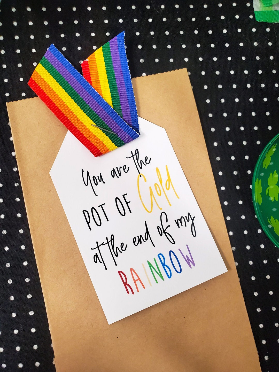 You Are the Pot of Gold at the End of My Rainbow Gift Tags, St. Patrick ...