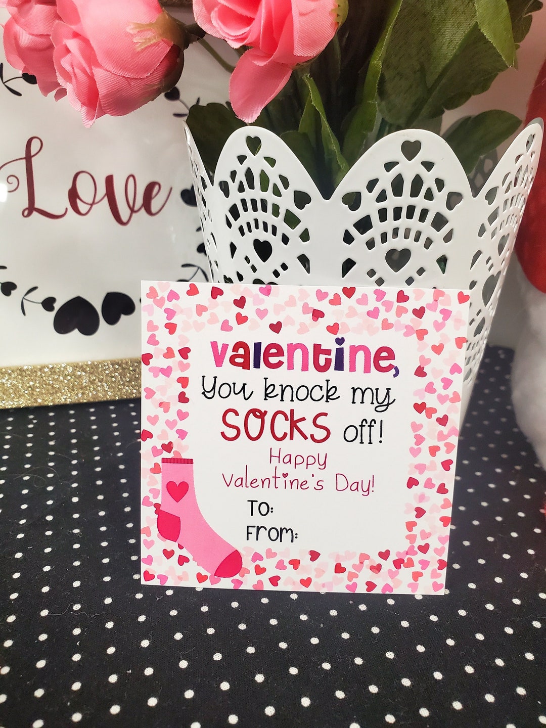 You Knock My Socks off Digital Valentine Cards, Printable Sock ...