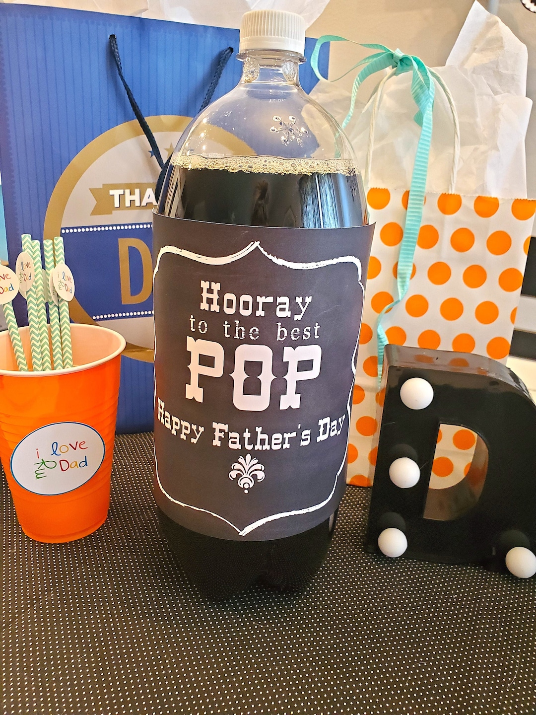 Happy Father's Day Drink Label, Father's Day Soda Labels, Hooray to the ...