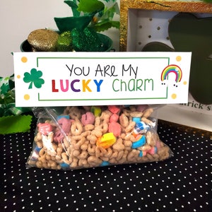You Are My Lucky Charms Candy Bag Topper, St. Patrick's Day Party Favor ...