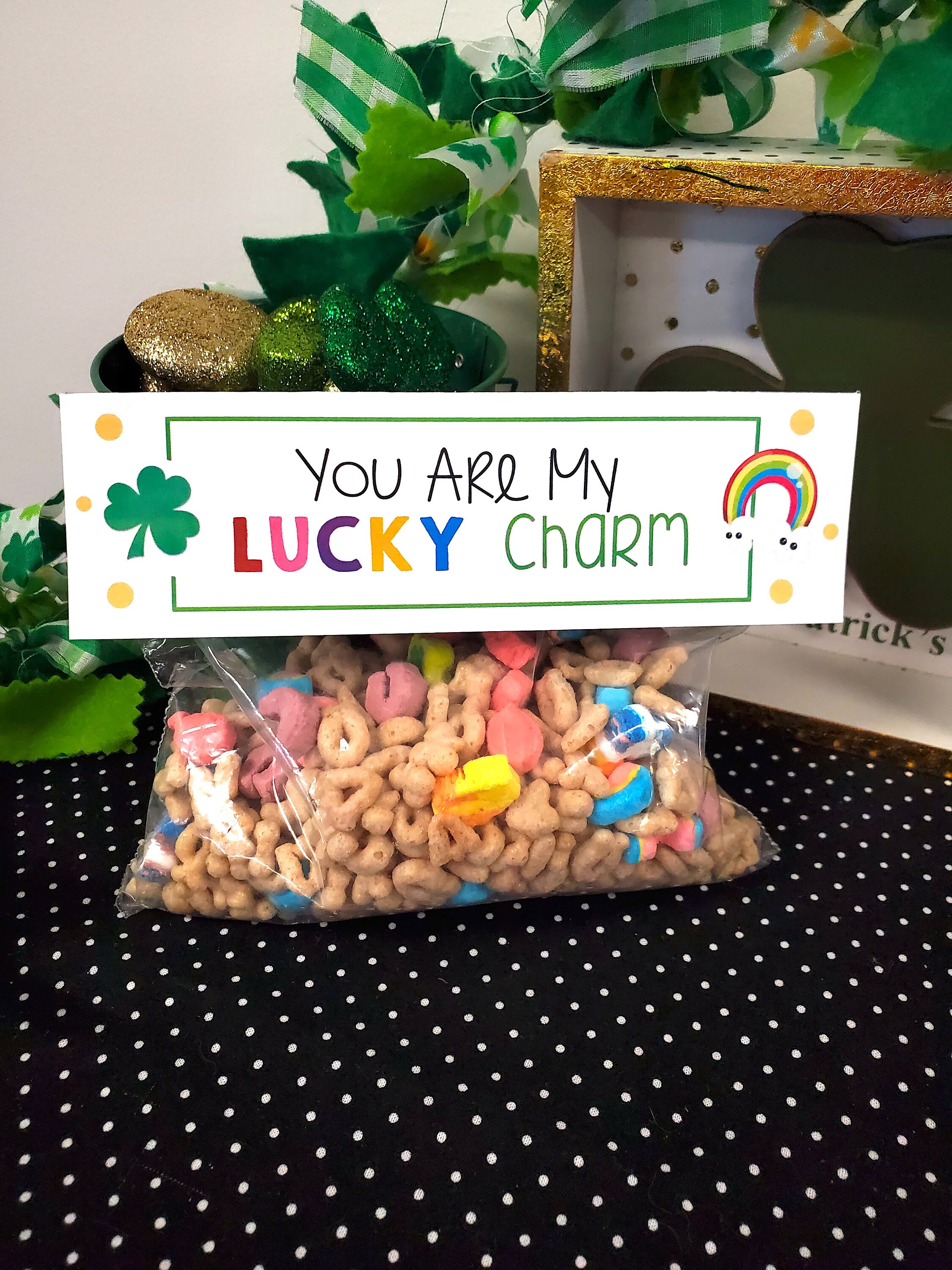 You Are My Lucky Charms Candy Bag Topper, St. Patrick's Day Party Favor ...
