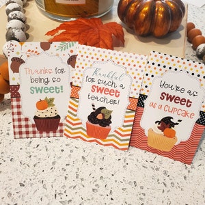 Fall Teacher Gift Tags, Sweet Teacher Tags, Thanksgiving Gift Tags ...