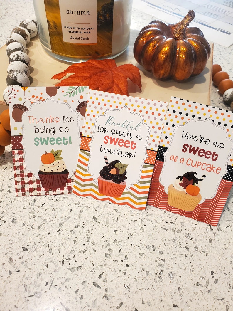 Fall Teacher Gift Tags Sweet Teacher Tags Thanksgiving Gift - Etsy