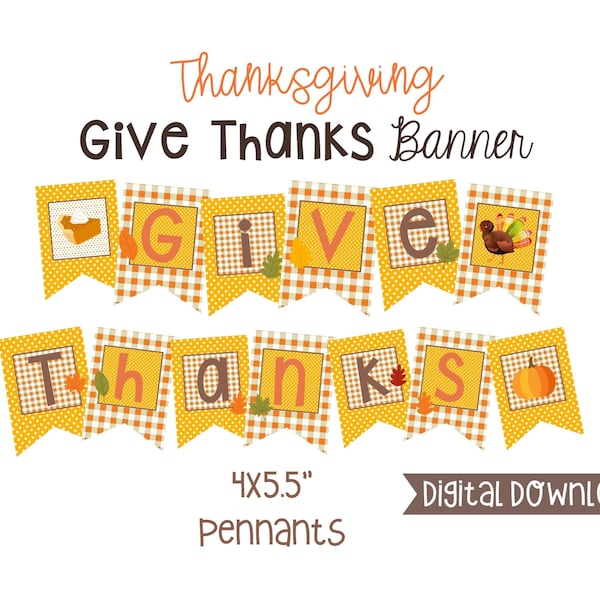 Thanksgiving Banner - Etsy