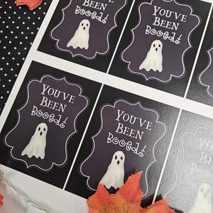You've Been Booed Gift Tags, Halloween Gift Tags, You've Been Booed ...