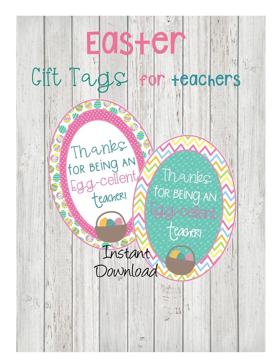Easter Gift Tags Thanks for Being an Egg-cellent Teacher Gift - Etsy