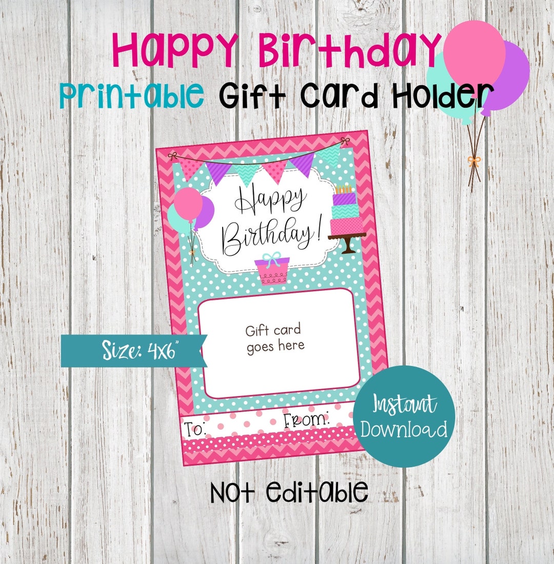 Gift Card Holder-happy Birthday Gift Card Holder-girl Birthday Card ...