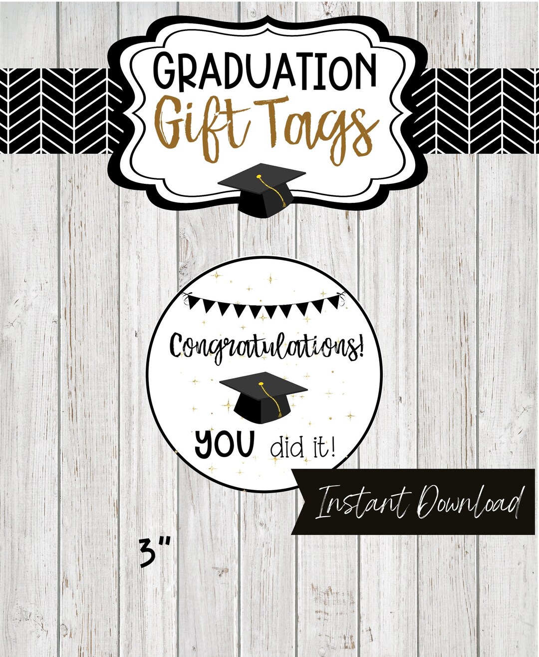 Graduation Gift Tags, Congratulations, You Did It, Graduation Party ...