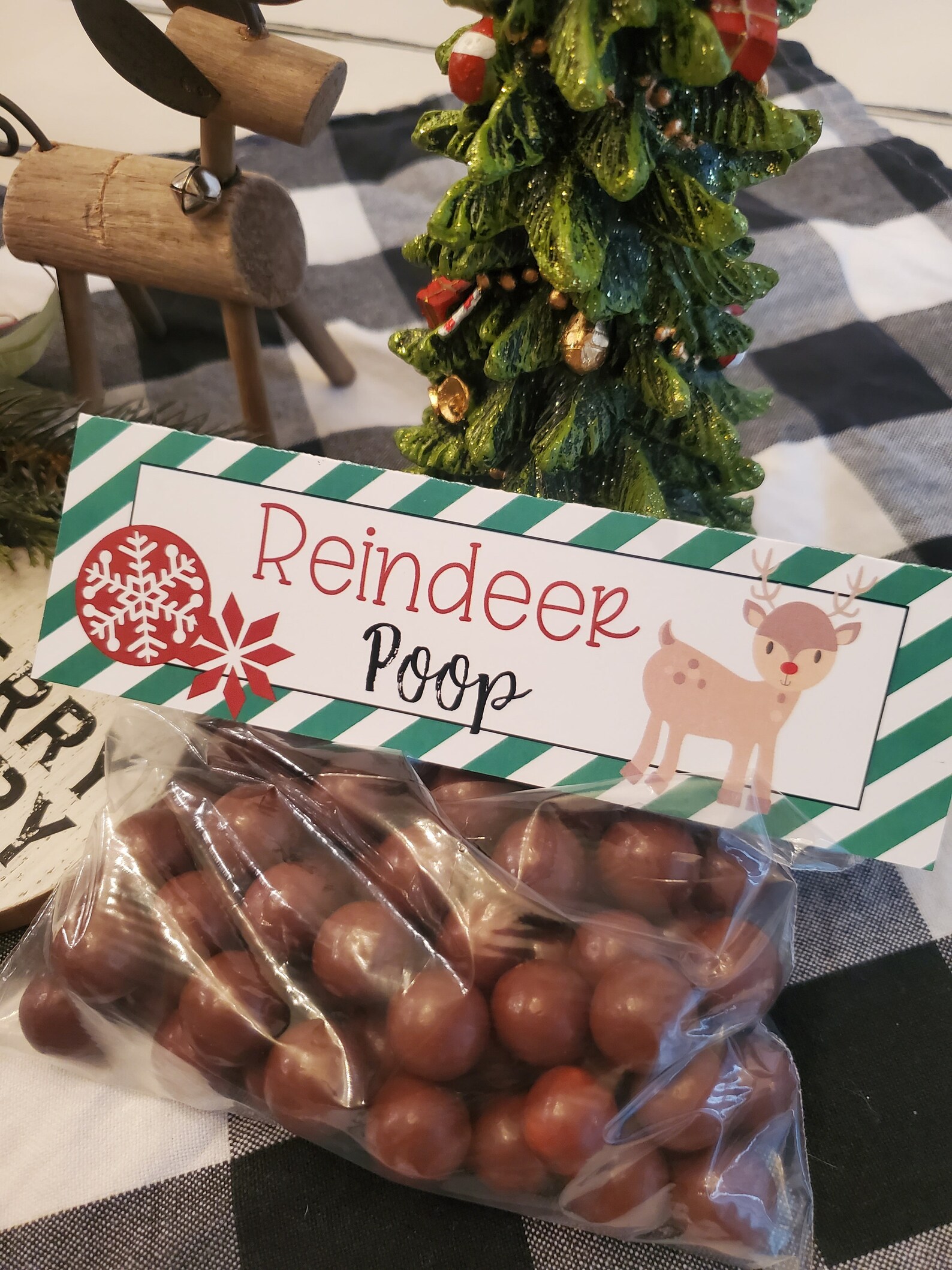 Christmas Bag Topper Reindeer Treat Bag Bag Toppers | Etsy