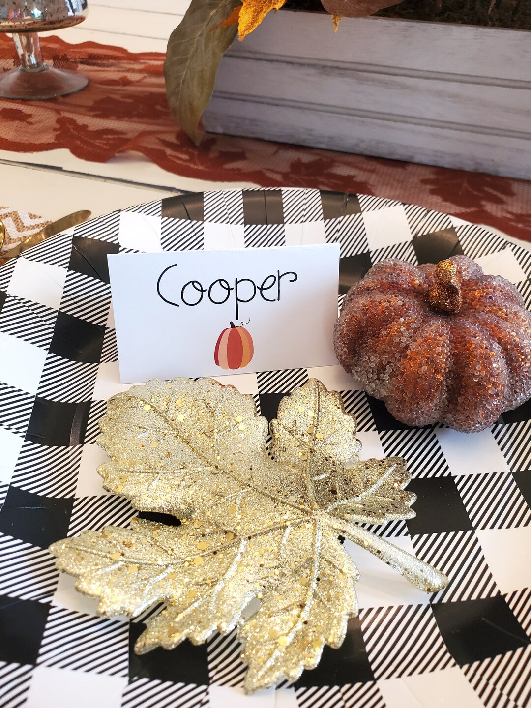 Dinner Place Setting Name Cards, Thanksgiving Place Setting Name Cards ...