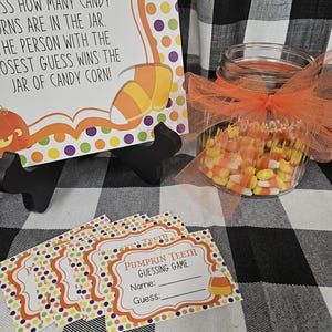 Candy Corn Guessing Game, Pumpkin Teeth Guessing Game, How Many Candy ...