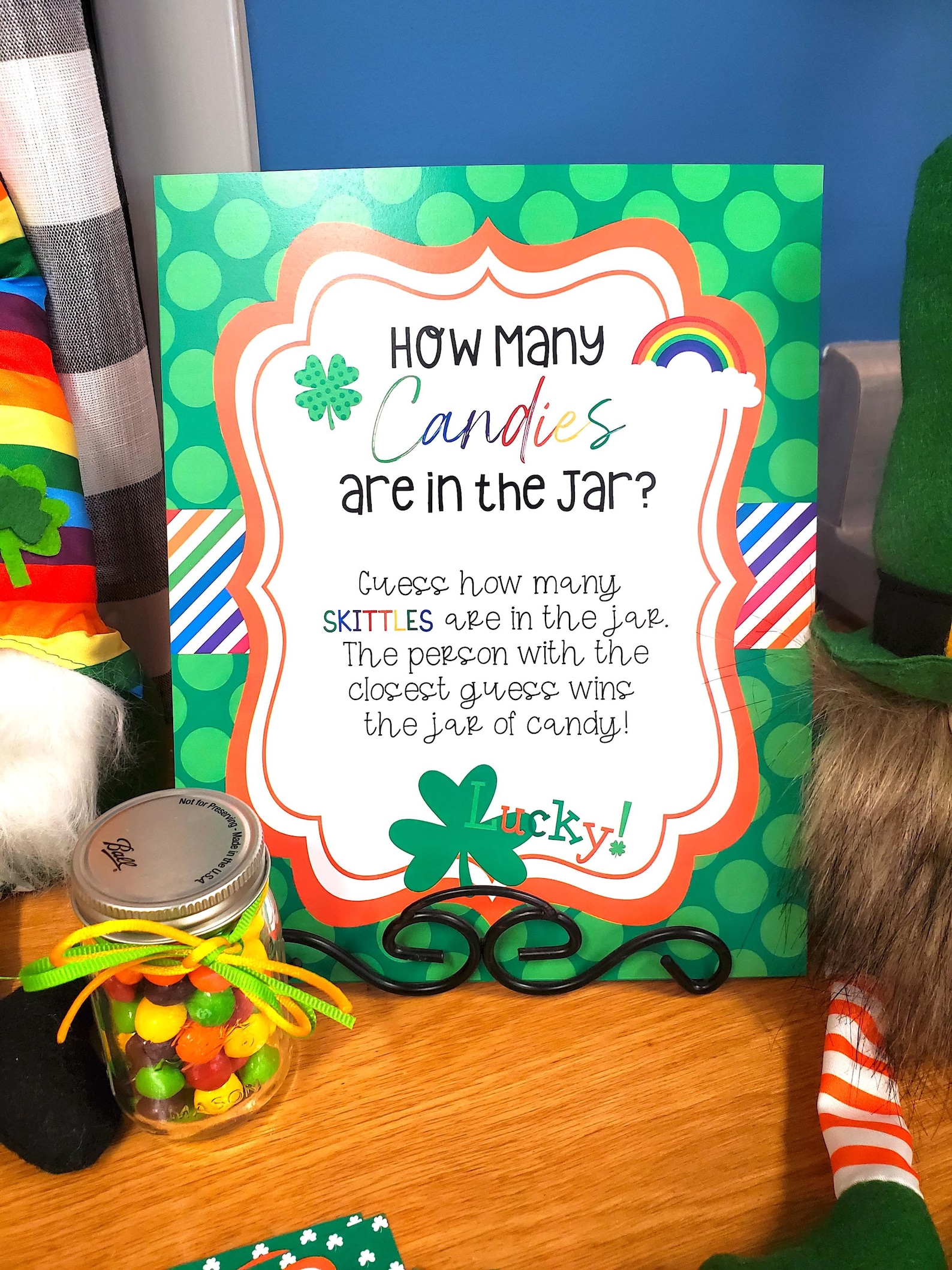 St. Patrick's Day Guessing Game, Guess How Many Candies Are in the Jar ...