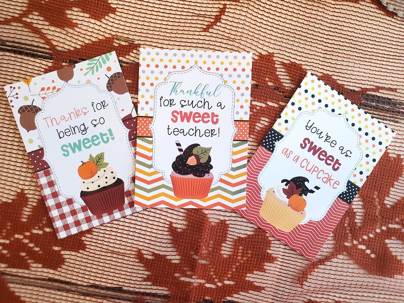 Fall Teacher Gift Tags Sweet Teacher Tags Thanksgiving Gift - Etsy