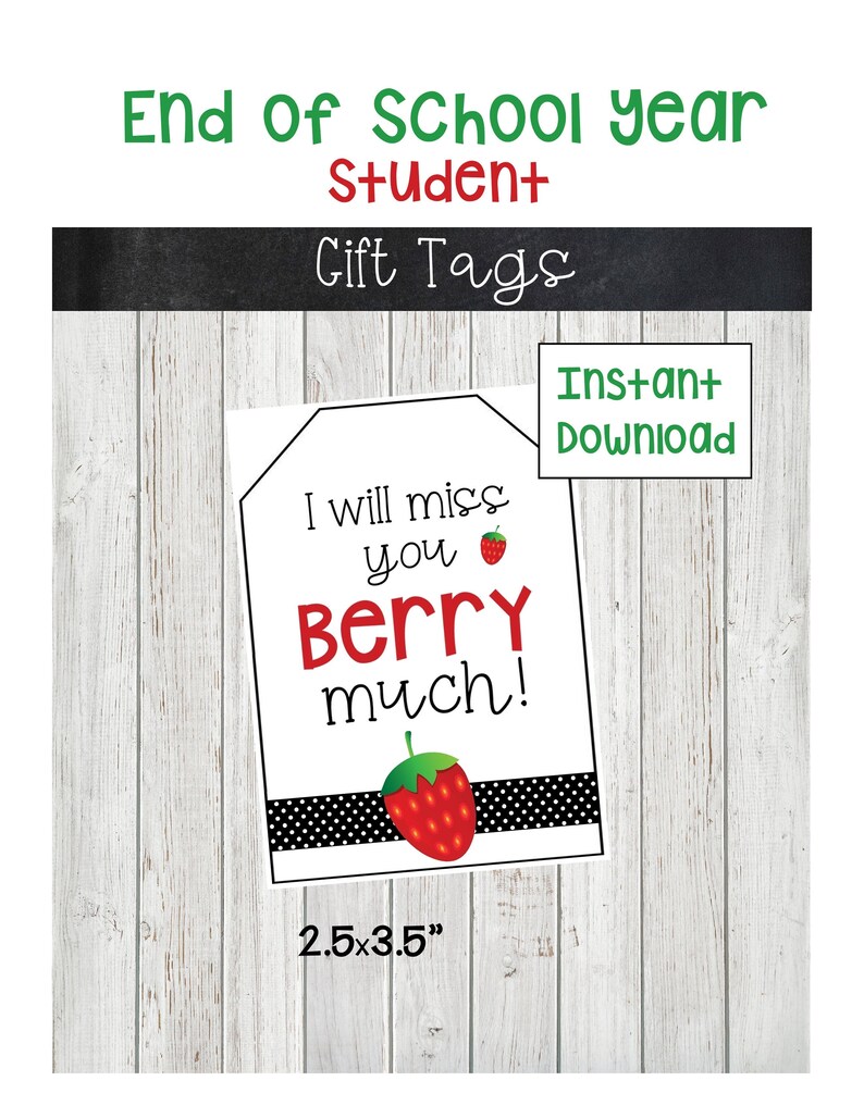 End of School Year Gift Tags Teacher Gift Tags Last Day of | Etsy