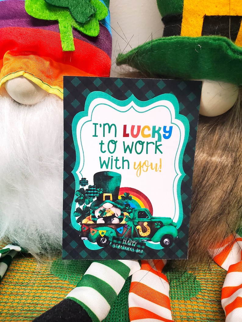 I'm Lucky to Work With You Printable Gift Tags for St. - Etsy