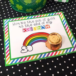 You're the Pot of Gold at the End of My Rainbow Gift Tags, Rolo Candy ...