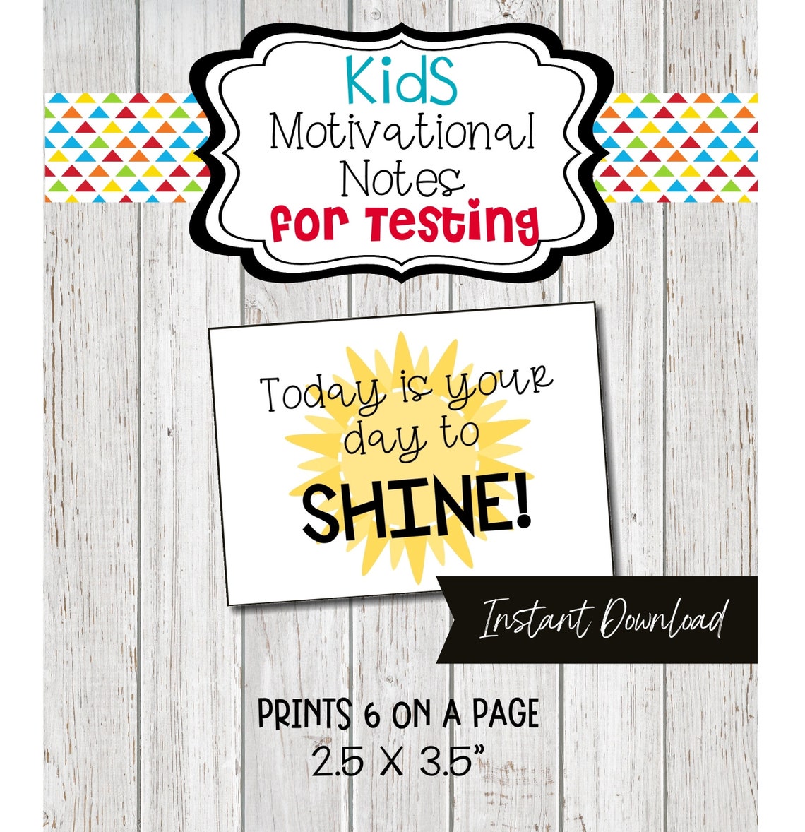 Motivational Notes for Students Today is Your Day to Shine | Etsy