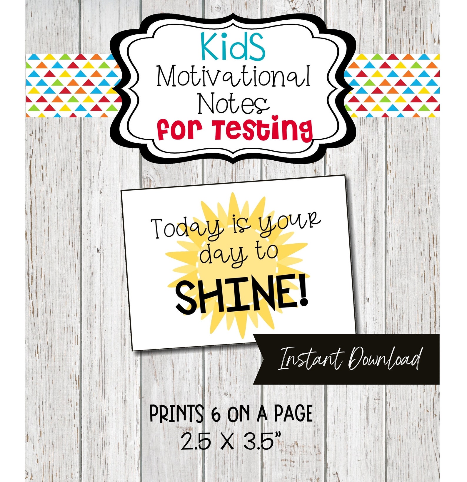 Motivational Notes for Students, Today is Your Day to Shine Notes ...