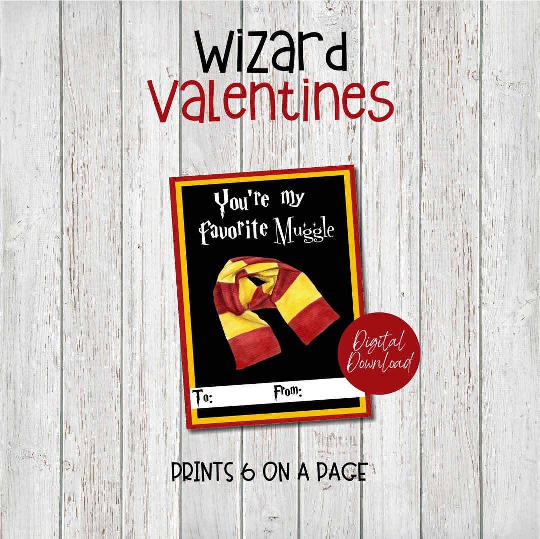 Wizard Valentine's Day Cards, Printable Wizard Valentines, Kids ...