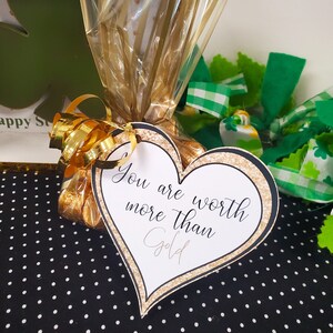 You Are Worth More Than Gold Gift Tags, St. Patrick's Day Printable ...
