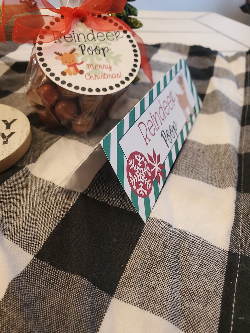 Christmas Bag Topper Reindeer Treat Bag Bag Toppers | Etsy