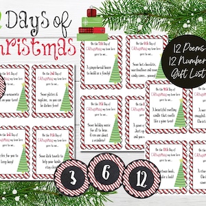 12 Days of Christmas Poems, 12 Days of Christmas Printables, Christmas ...